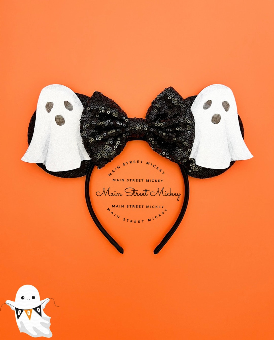 Minnie Mouse Ghost Ears, Mickey Ear, Disney Ear, Disneyland Ear ...