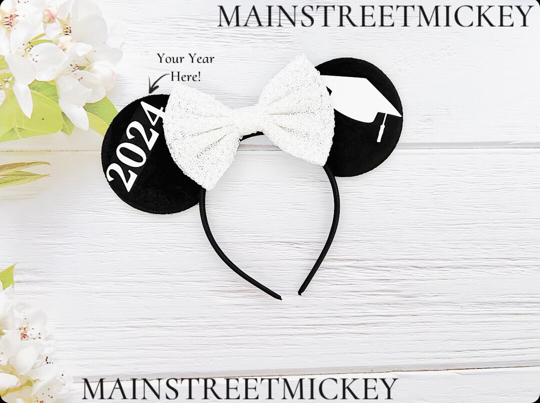 Minnie Mouse Graduation Ears, Disney Ears for Adults, Minnie Ears, Grad ...