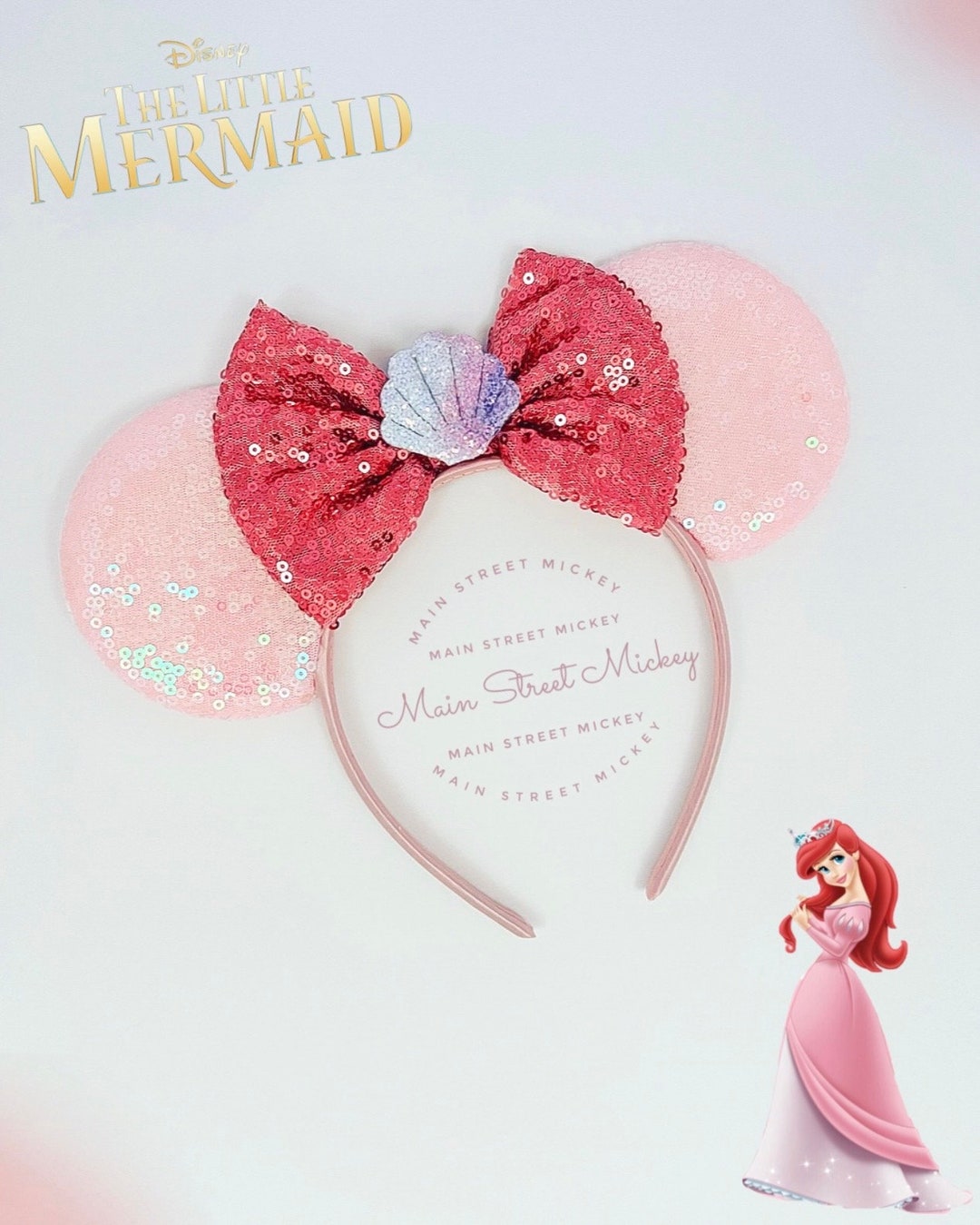 Minnie Mouse Ariel Ears, Disney Ears for Adults and Kids, Mermaid ...