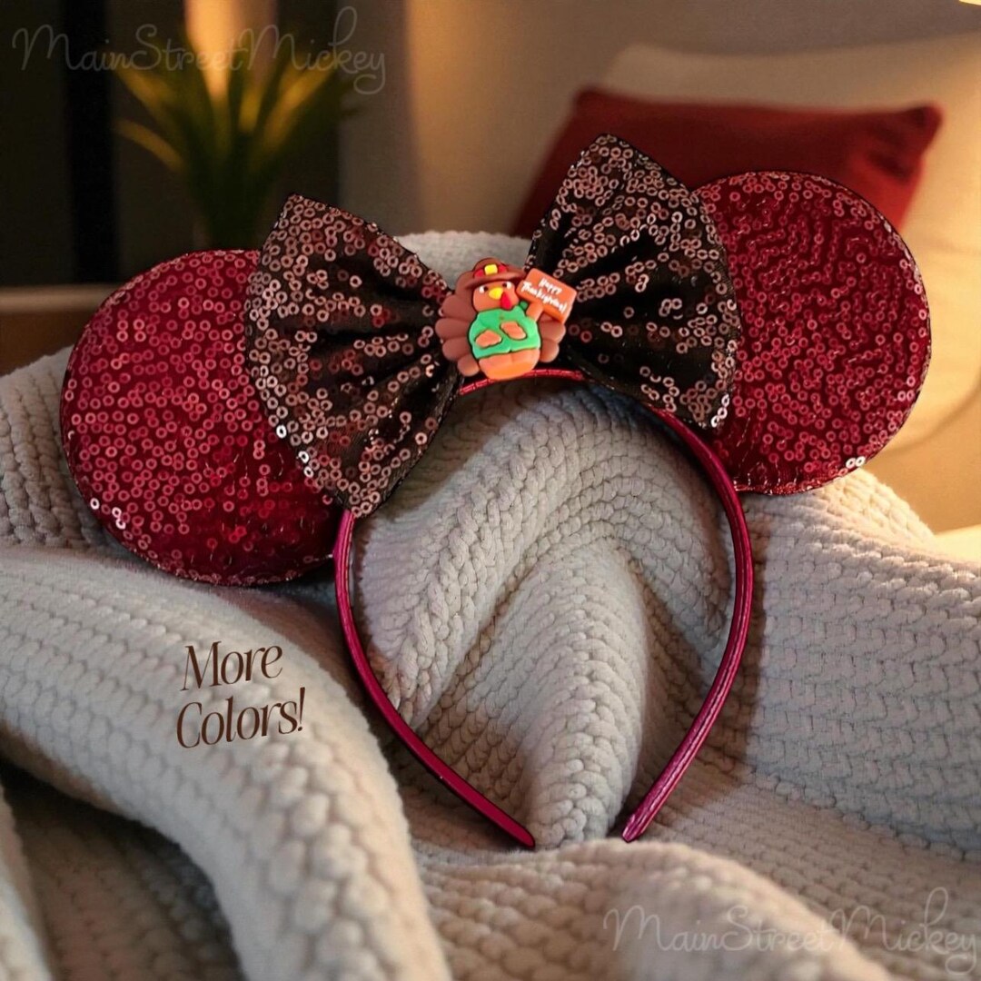Minnie Mouse Turkey Ears, Disney Ears for Adults and Kids, Minnie Ear ...