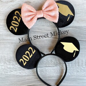 Minnie Mouse Graduation Ears, Disney Ears for Adults, Minnie Ears, Grad ...