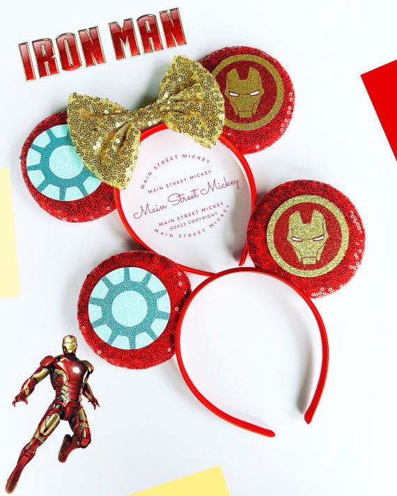 Minnie Mouse Iron Man Ears Iron Man Marvel Mickey Ear Disney - Etsy