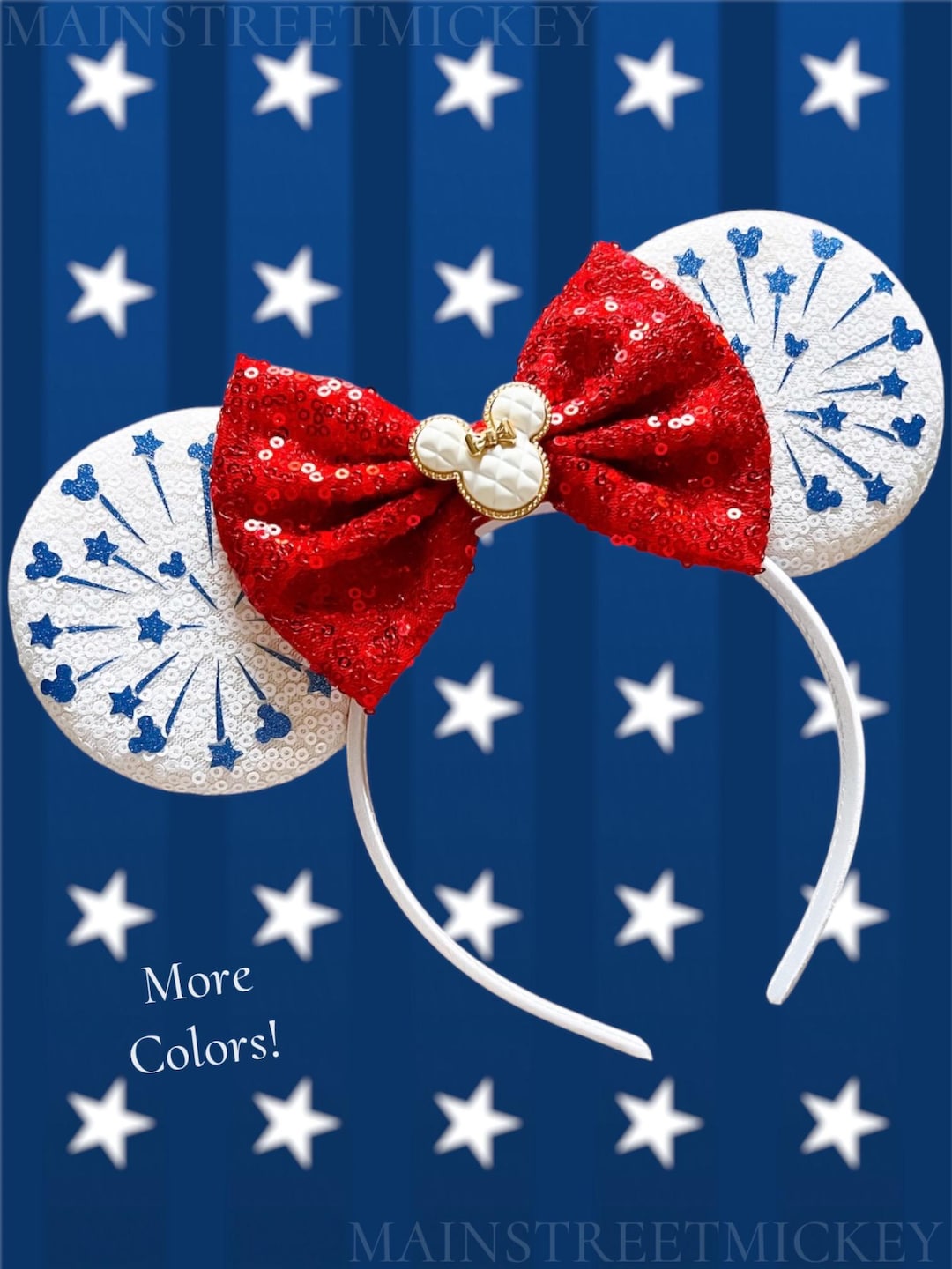 Minnie Mouse 4th of July Ear, Fireworks Mouse Ear, Mickey Ear ...