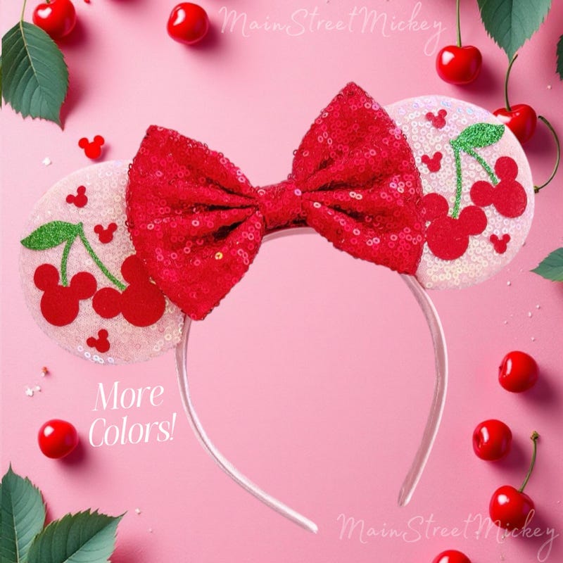 Red Cherry Minnie Ears - Etsy