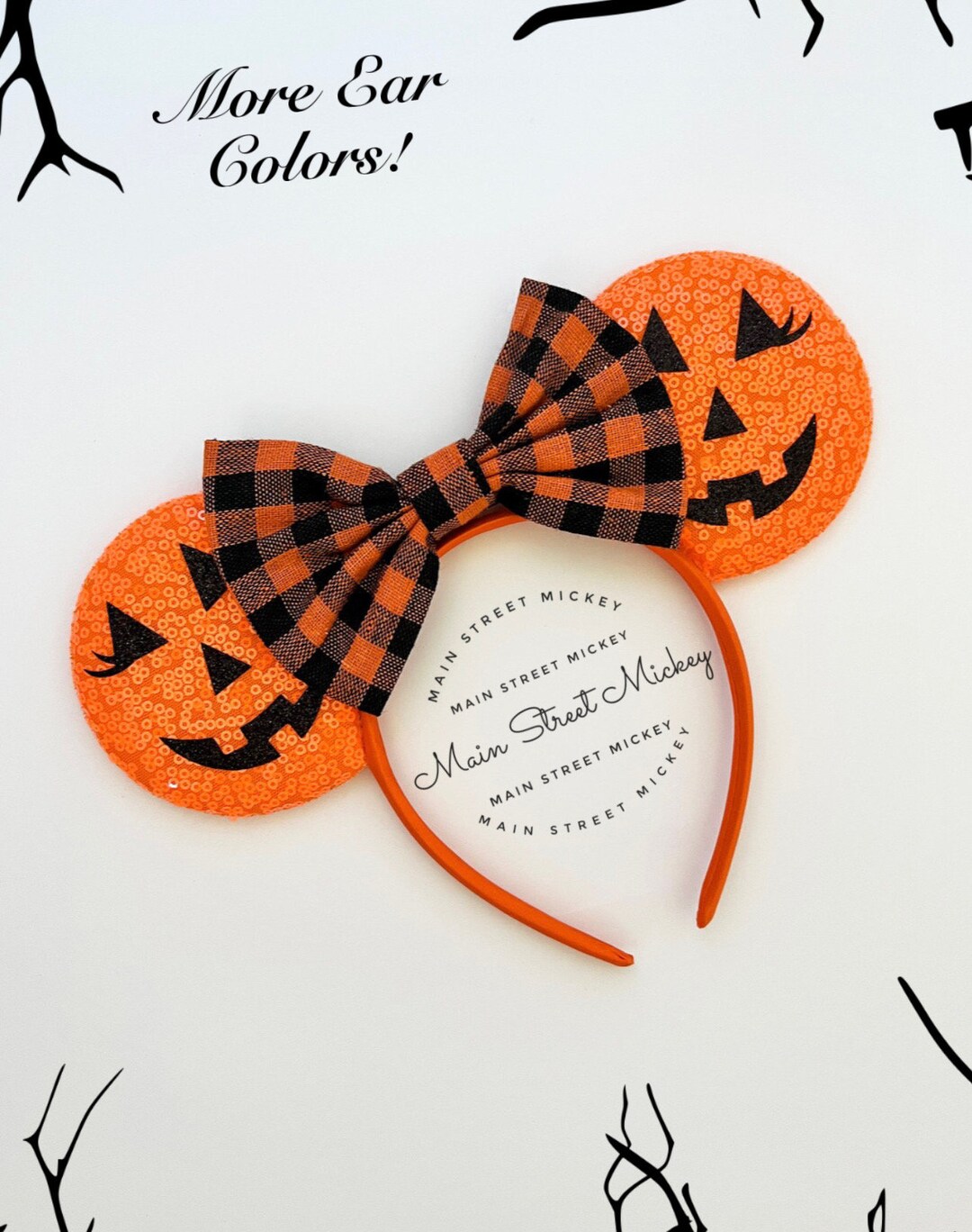 Minnie Mouse Pumpkin Ears, Disney Ears for Adults and Kids, Halloween ...