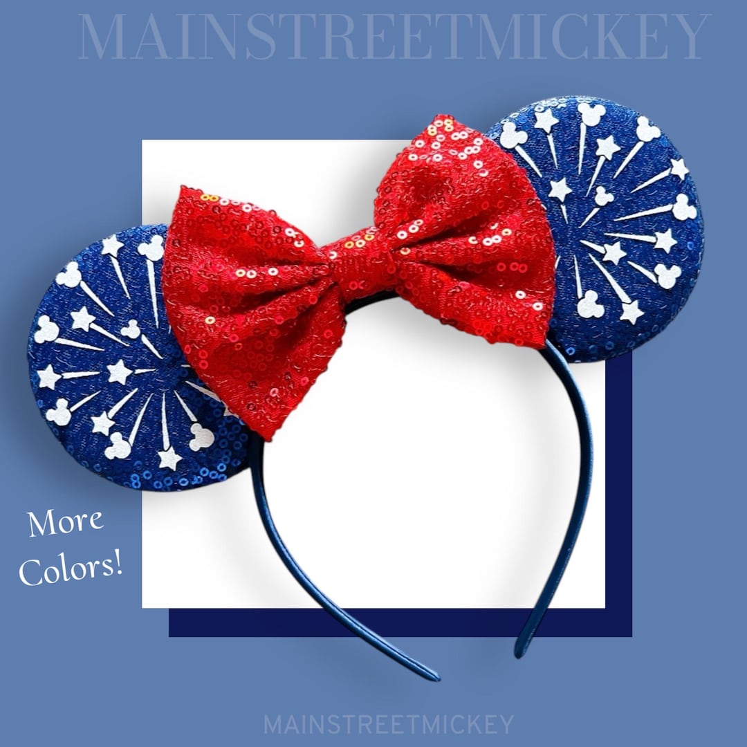 Minnie Mouse 4th of July Ear, Fireworks Mouse Ear, Mickey Ear ...