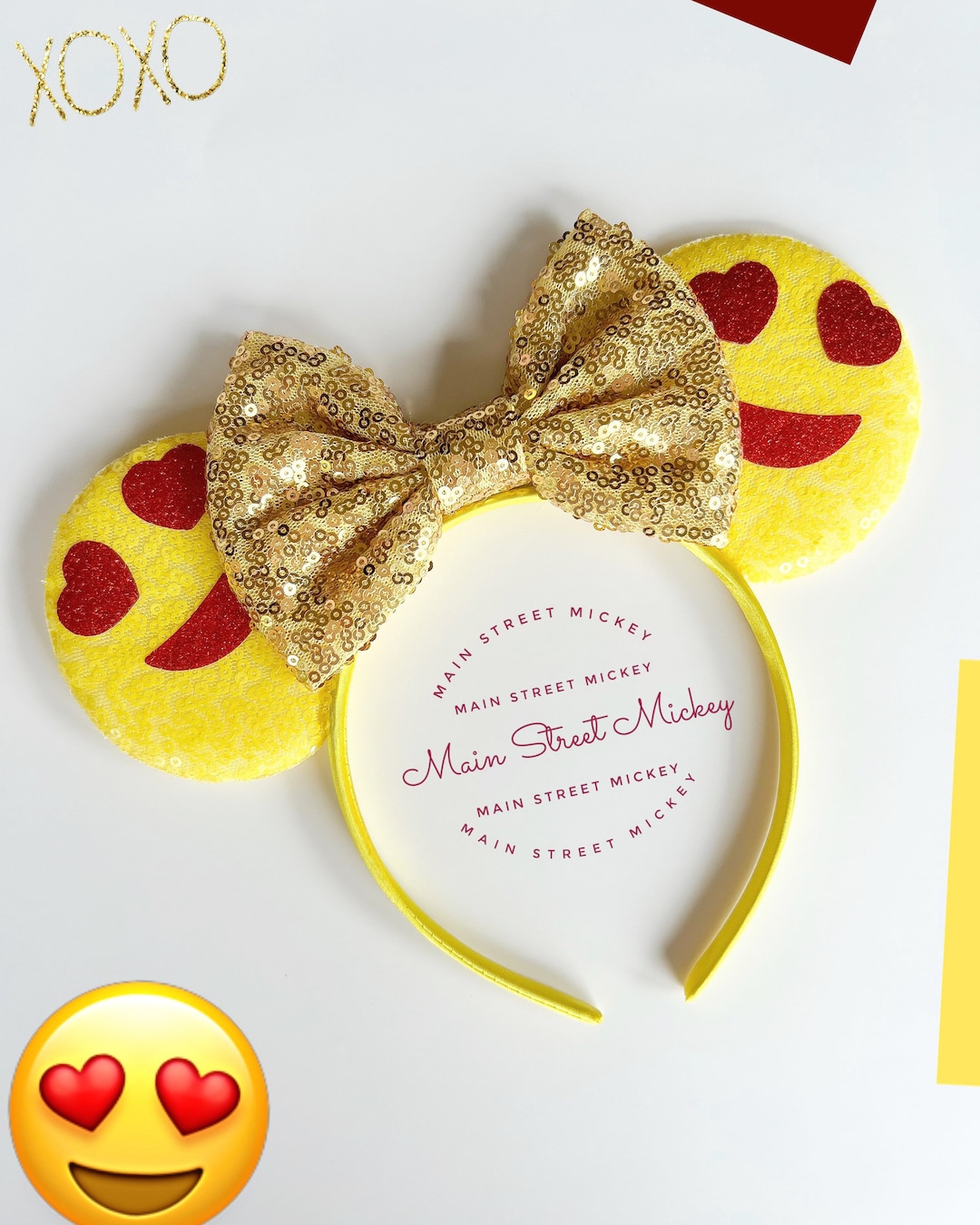 Minnie Mouse Smiley Face Ears, Mickey Smile Emoji Ear, Disney Smiley ...