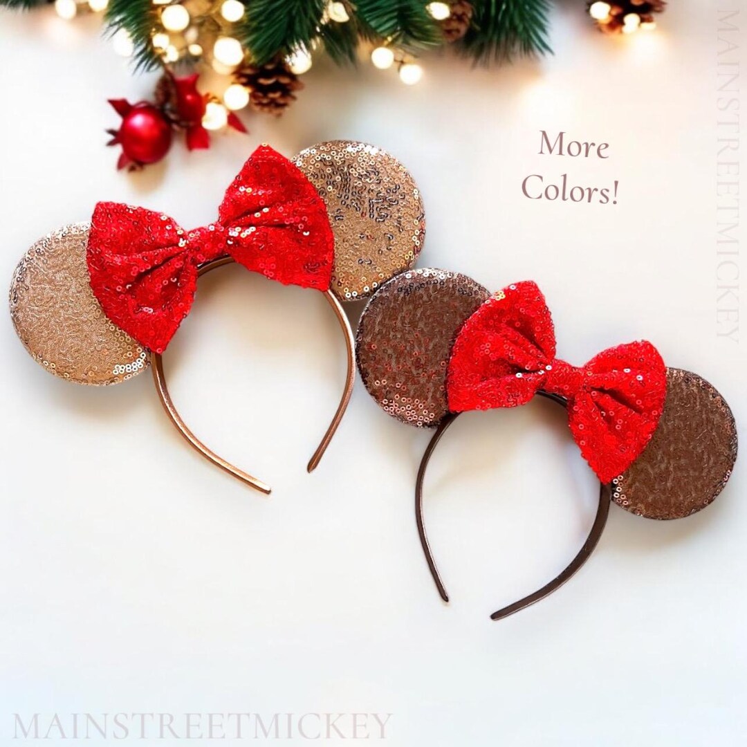 Minnie Mouse Christmas Ears, Mickey Ears for Adults and Kids, Choose ...