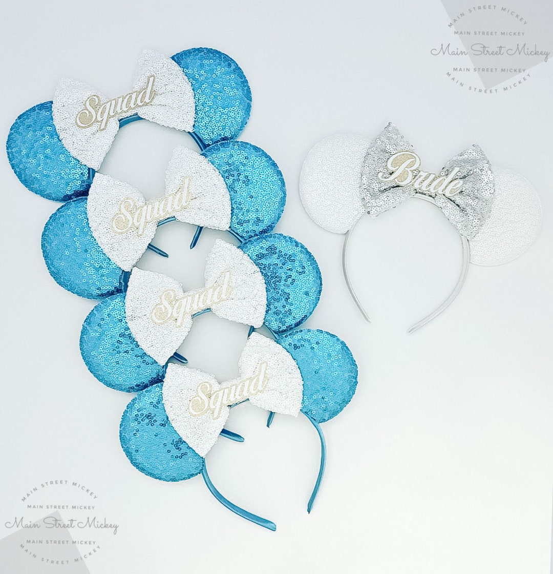 Minnie Mouse Ears, Wedding Ears for Adults and Kids, Bride Minnie Mouse ...