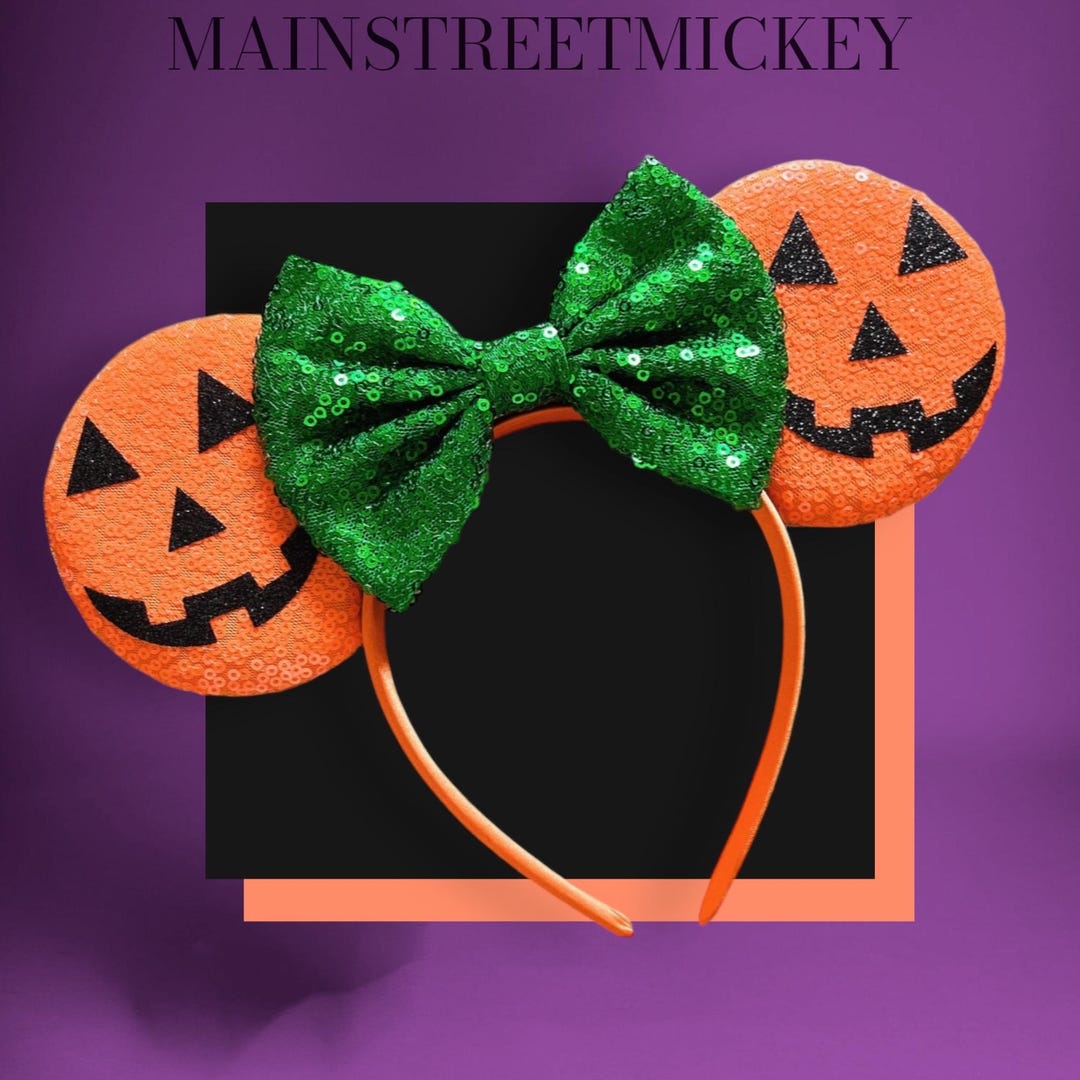 Minnie Mouse Pumpkin Ears, Disney Ears for Adults and Kids, Halloween ...