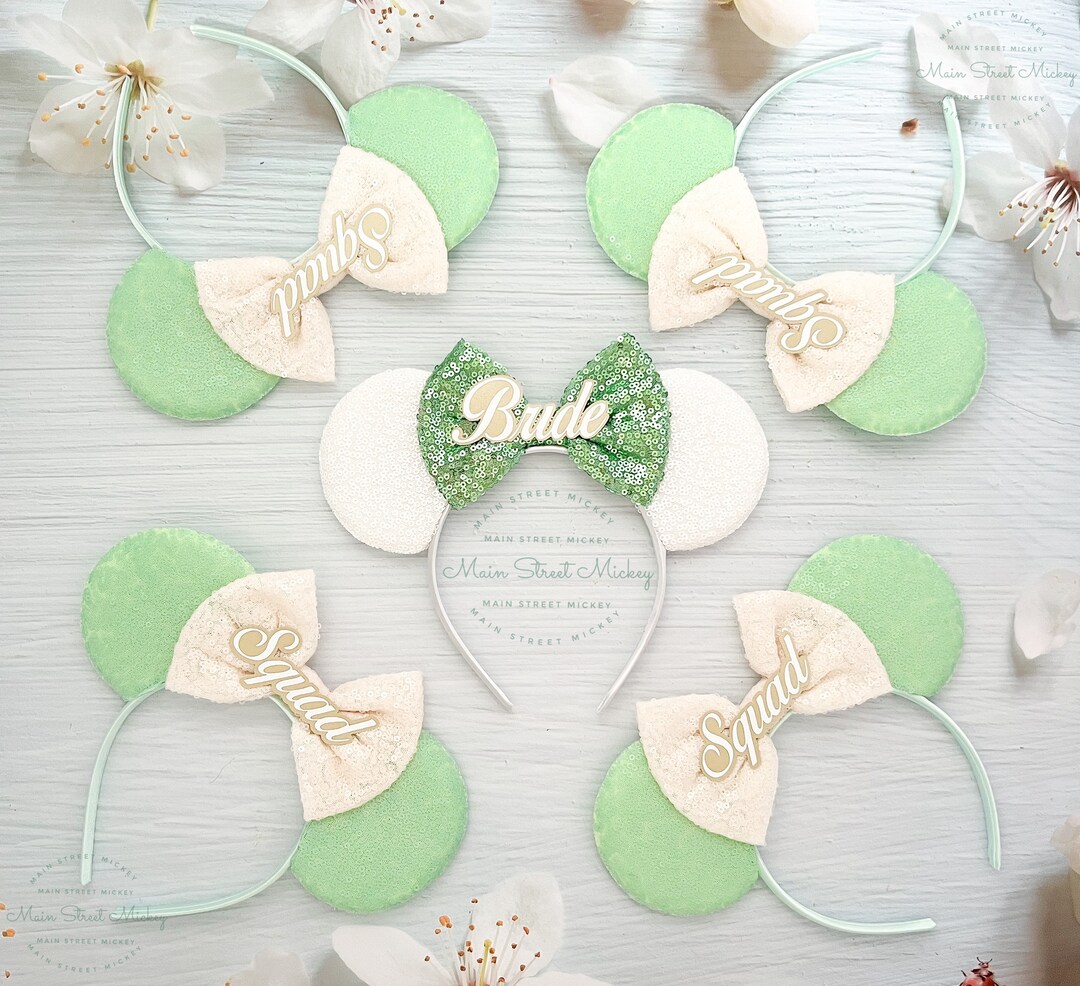 Minnie Mouse Ears, Wedding Ears for Adults and Kids, Bride Minnie Mouse ...