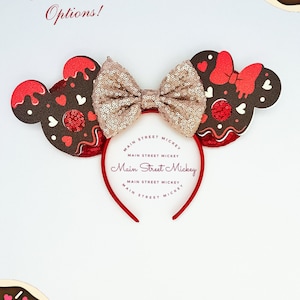 Minnie Mouse Ears, Minnie Ear, Donut Heart Minnie Mouse Ear, Minnie ...