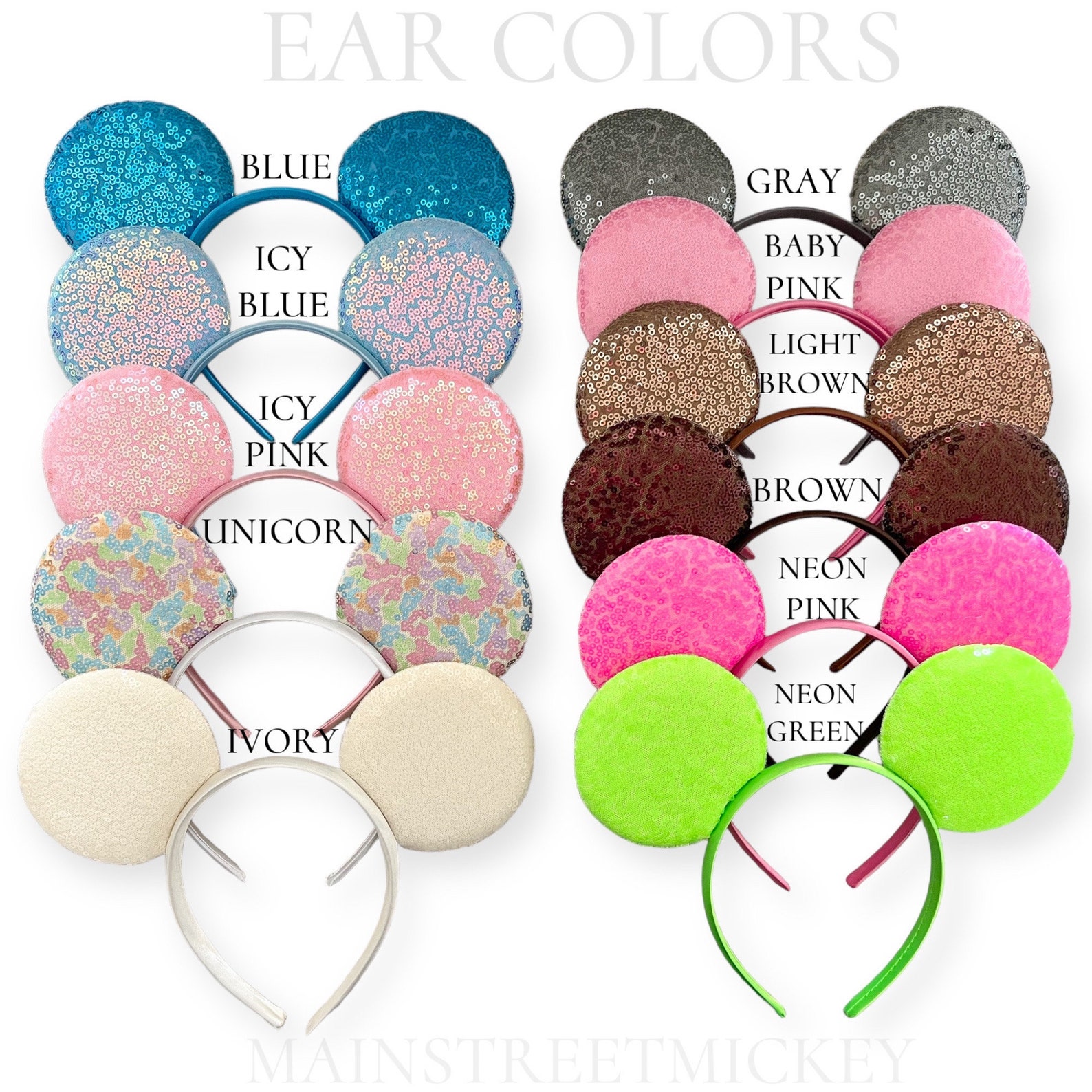 Minnie Mouse Ears, Disney Ears for Adults and Kids, Princess Minnie ...