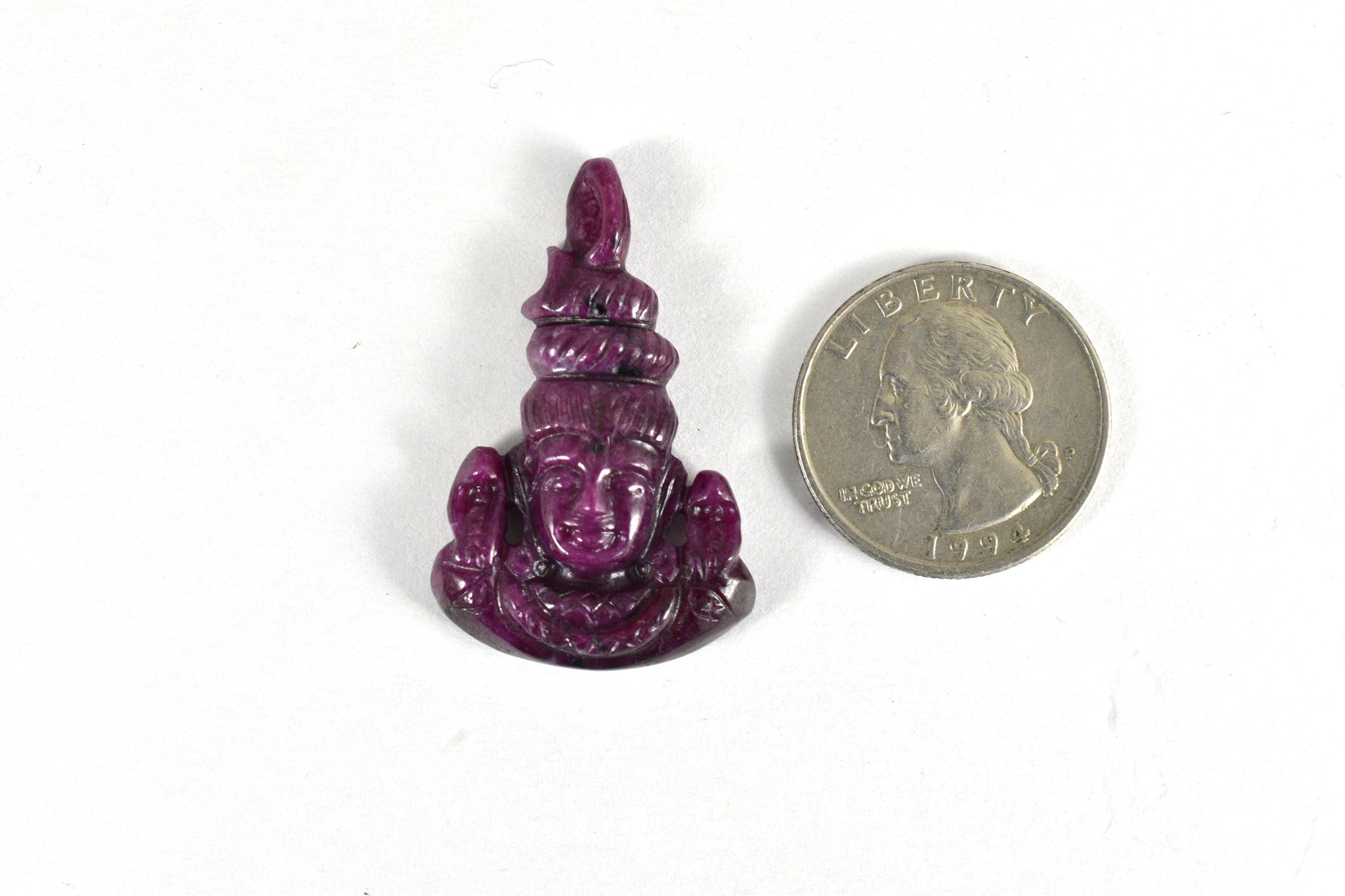 Hand Carved Ruby Lord Shiv Statue, Healing Gemstone (38.5*24.4 Mm) - Etsy