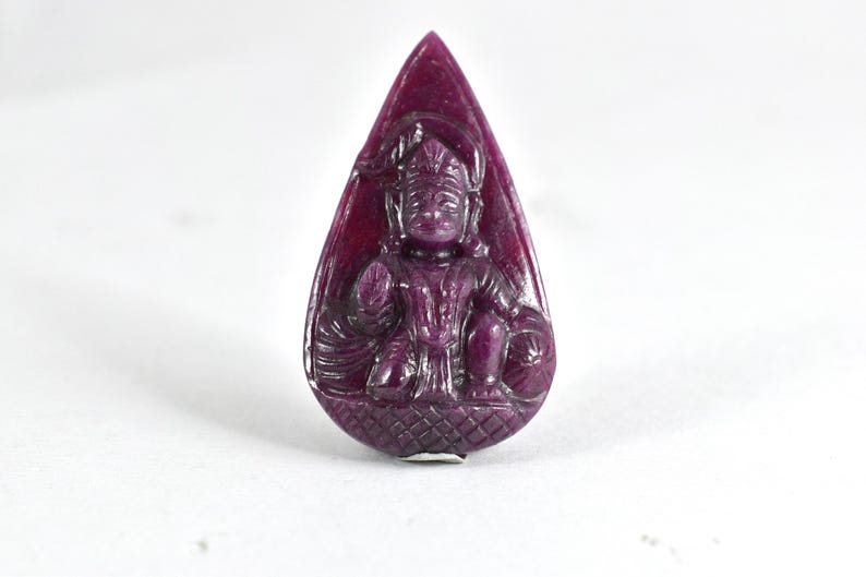 Hand Carved Ruby Lord Hanuman Statue, Healing Gemstone - Etsy