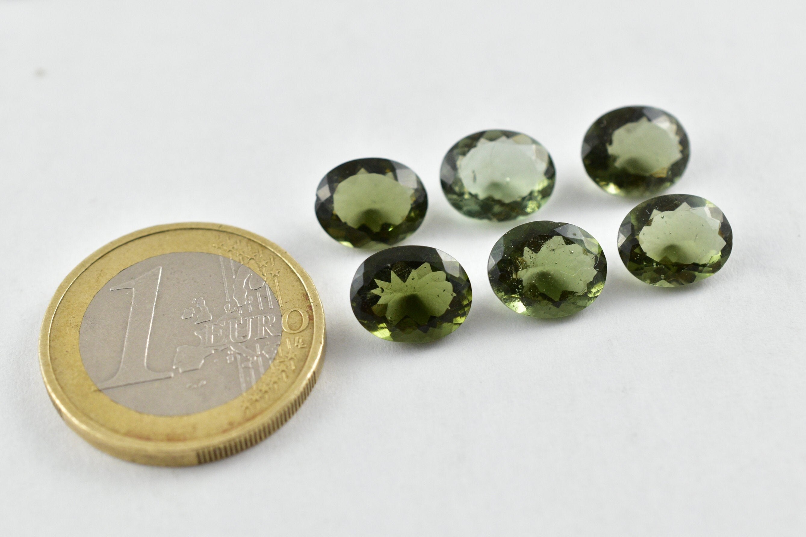 Faceted Moldavite 10x8 mm Oval Moldavite Genuine Moldavite | Etsy