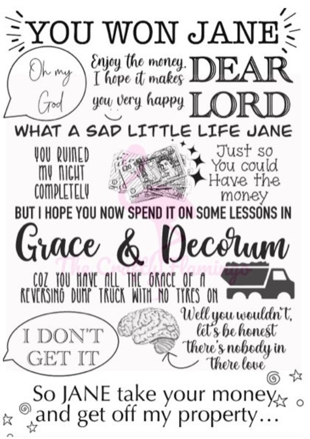 You Won Jane Digital Download - Etsy