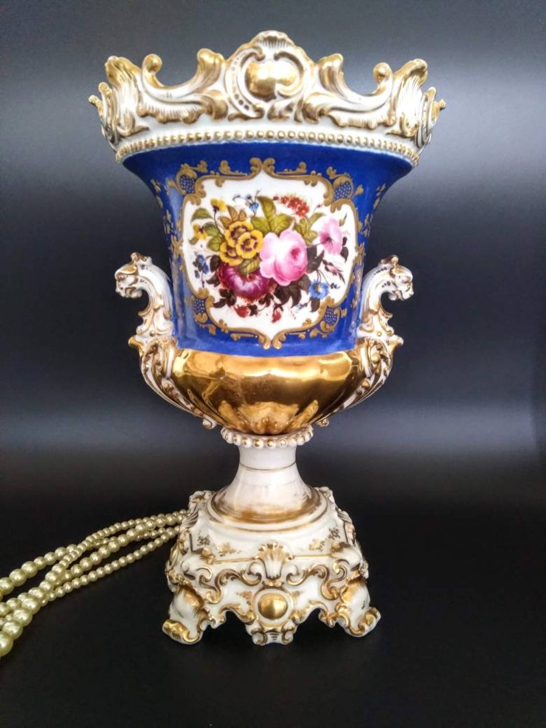 19th Century French Old Paris Porcelain Vase - Etsy