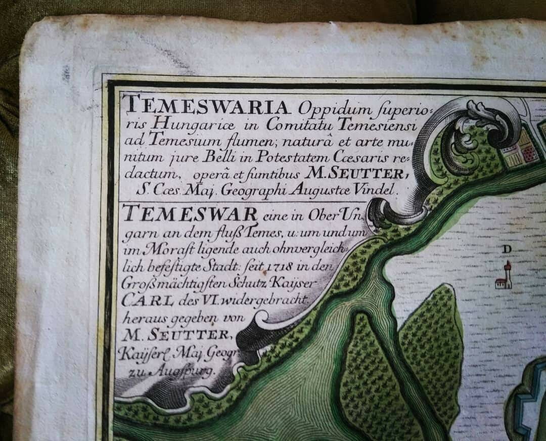 18th Century Temesvar Map - Etsy