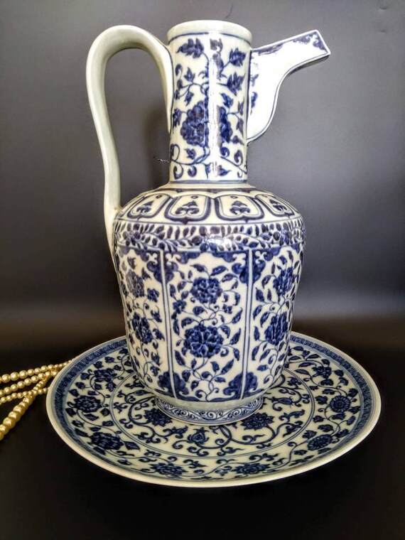 Chinese Porcelain Ewer With Plate | Etsy