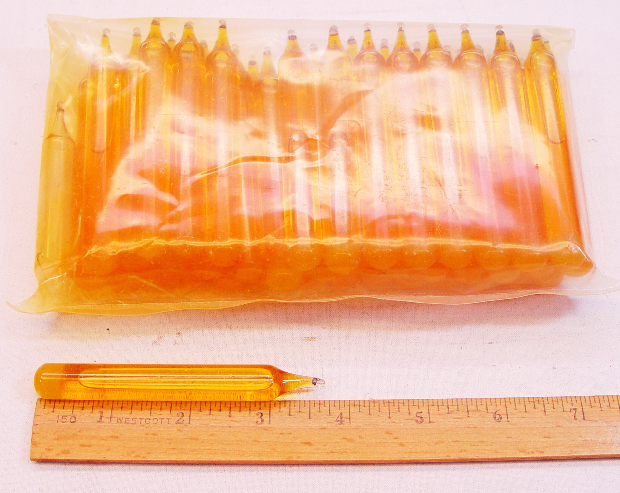 Package of 40 YELLOW Bubble Light Tubes, 12 Mm Diameter, 3 3/4" Nominal ...