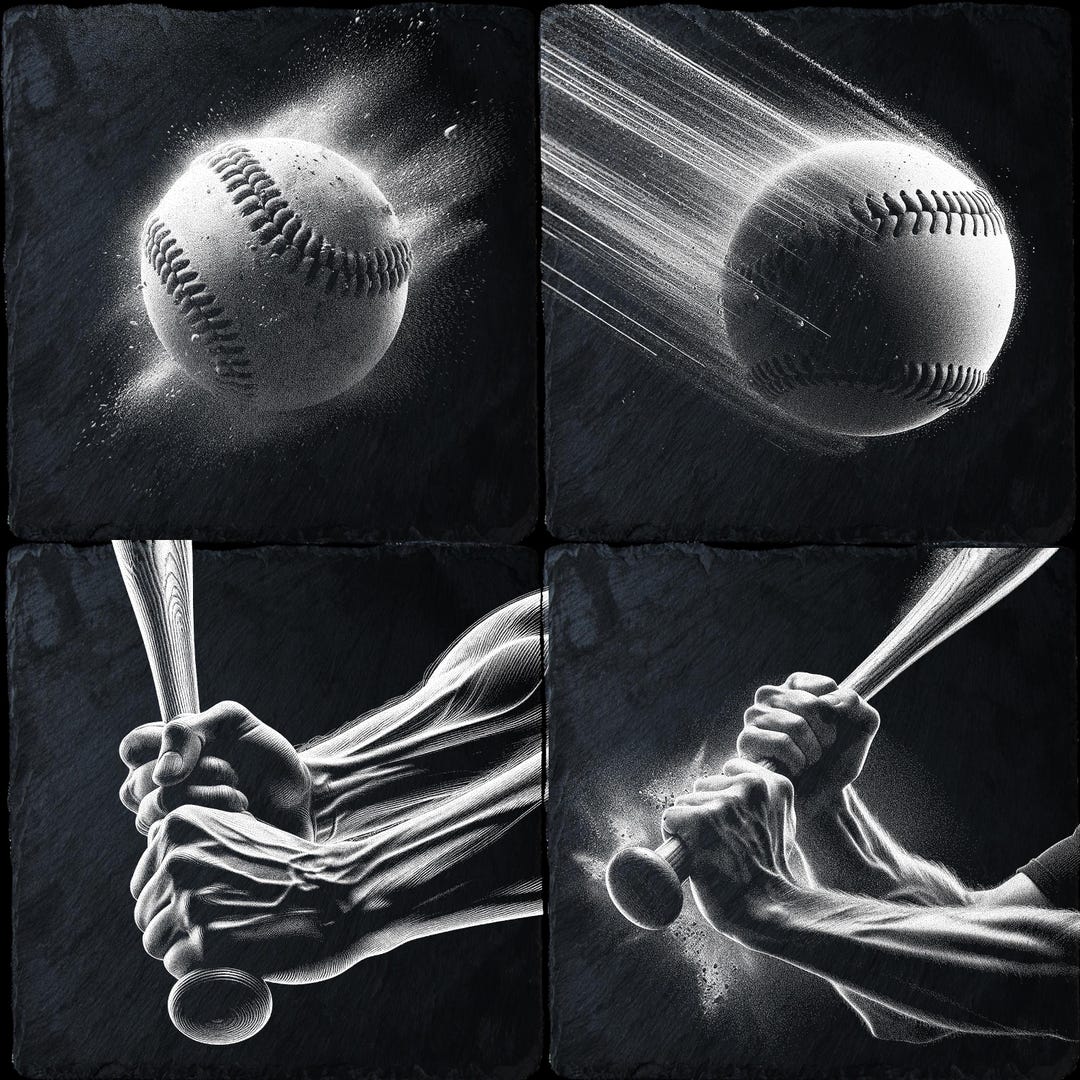 Baseball Laser Engraving PNG Files Set of 4 | CNC DIY Sports Designs ...