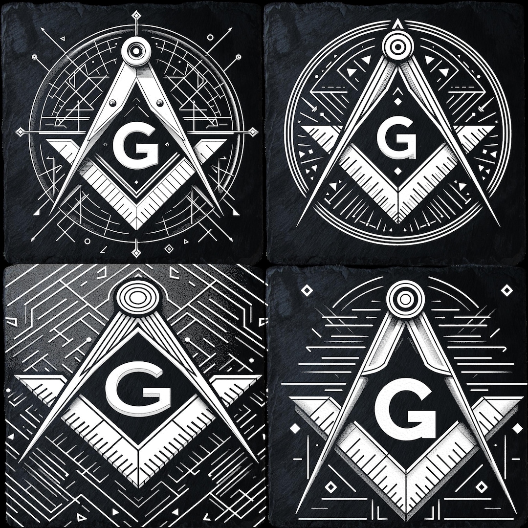 Masonic 4 Png Files for Laser Engraving CNC, CO2, Lightburn, Glowforge ...