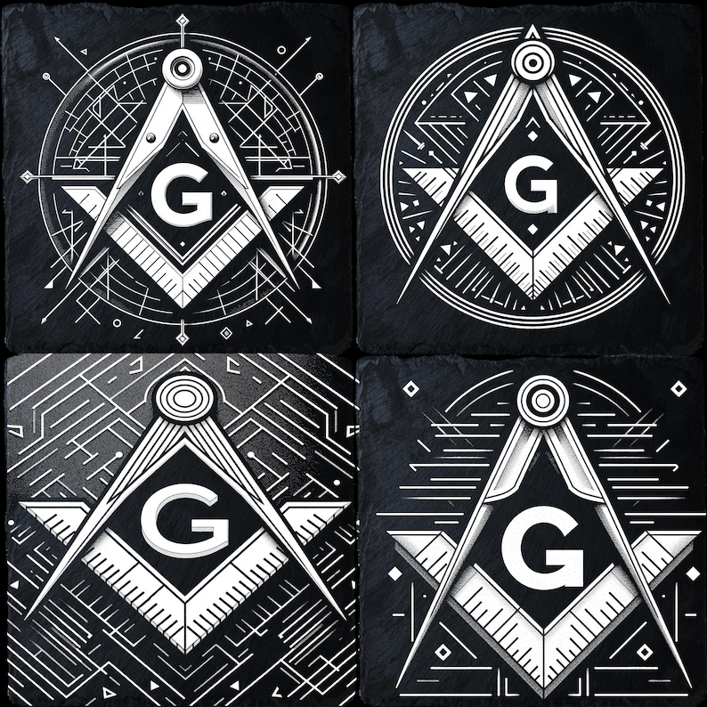 Masonic 4 Png Files for Laser Engraving CNC, CO2, Lightburn, Glowforge ...