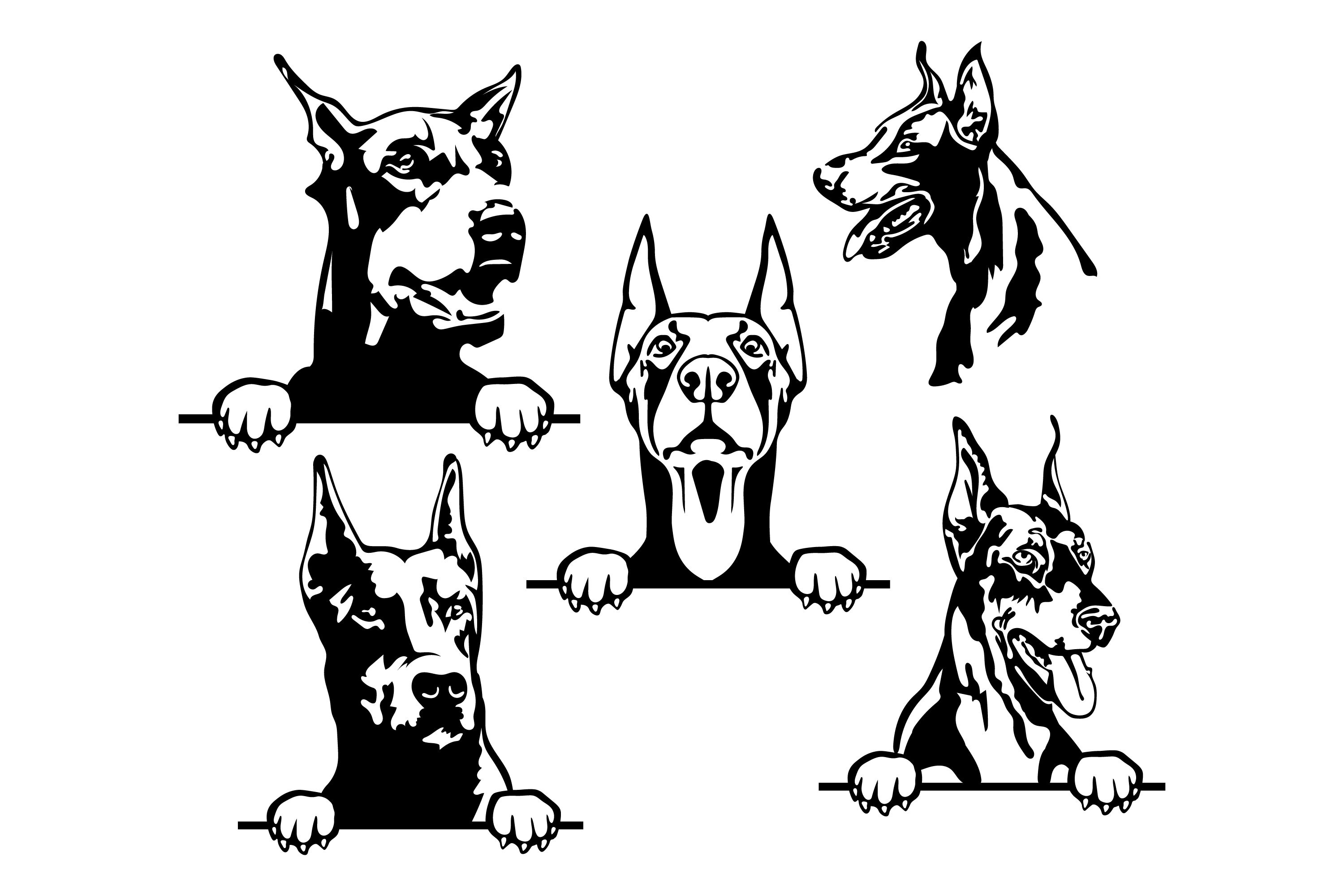 Doberman Svg, Animal Svg Files for Cricut, Canine Dxf Cut File, Pitbull ...