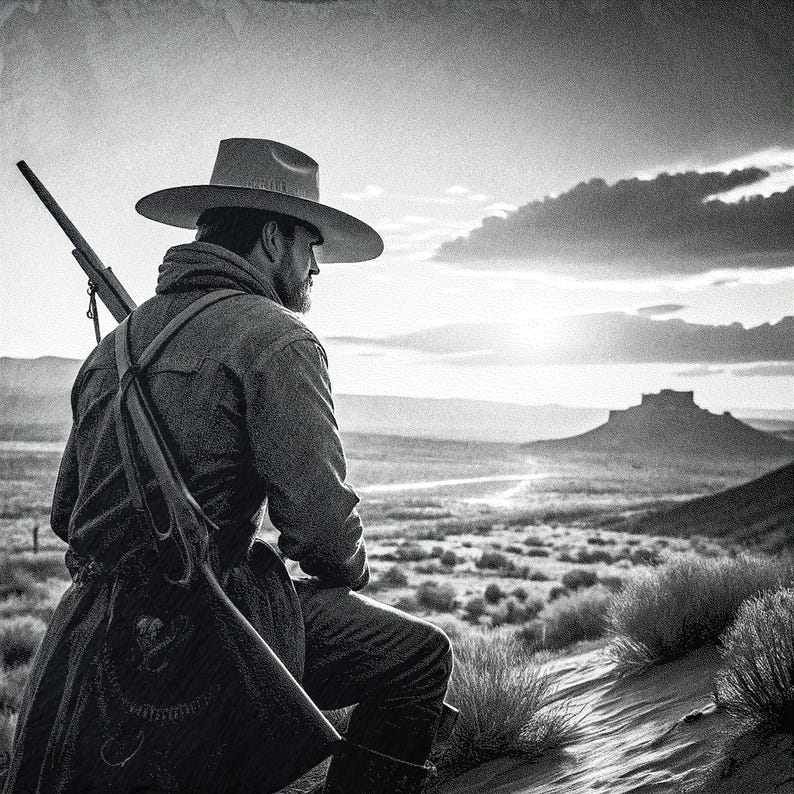 Set of 4 Western PNG Files for Laser Engraving | Cowboy, Horse ...