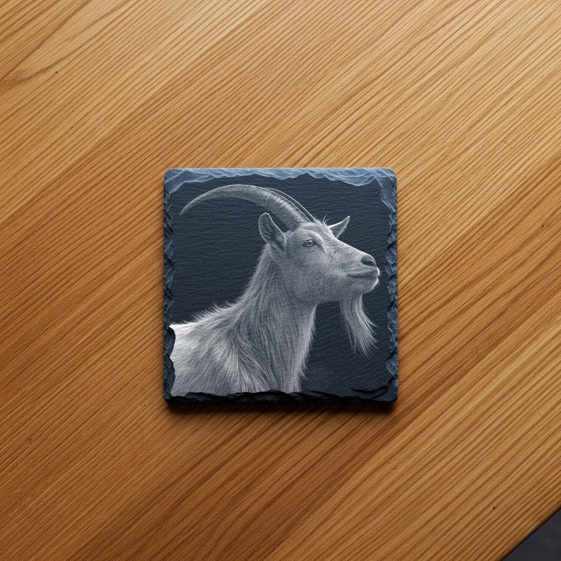 Wise Goat PNG Bundle of 4 Files: Laser Engraving Designs for Mountain ...
