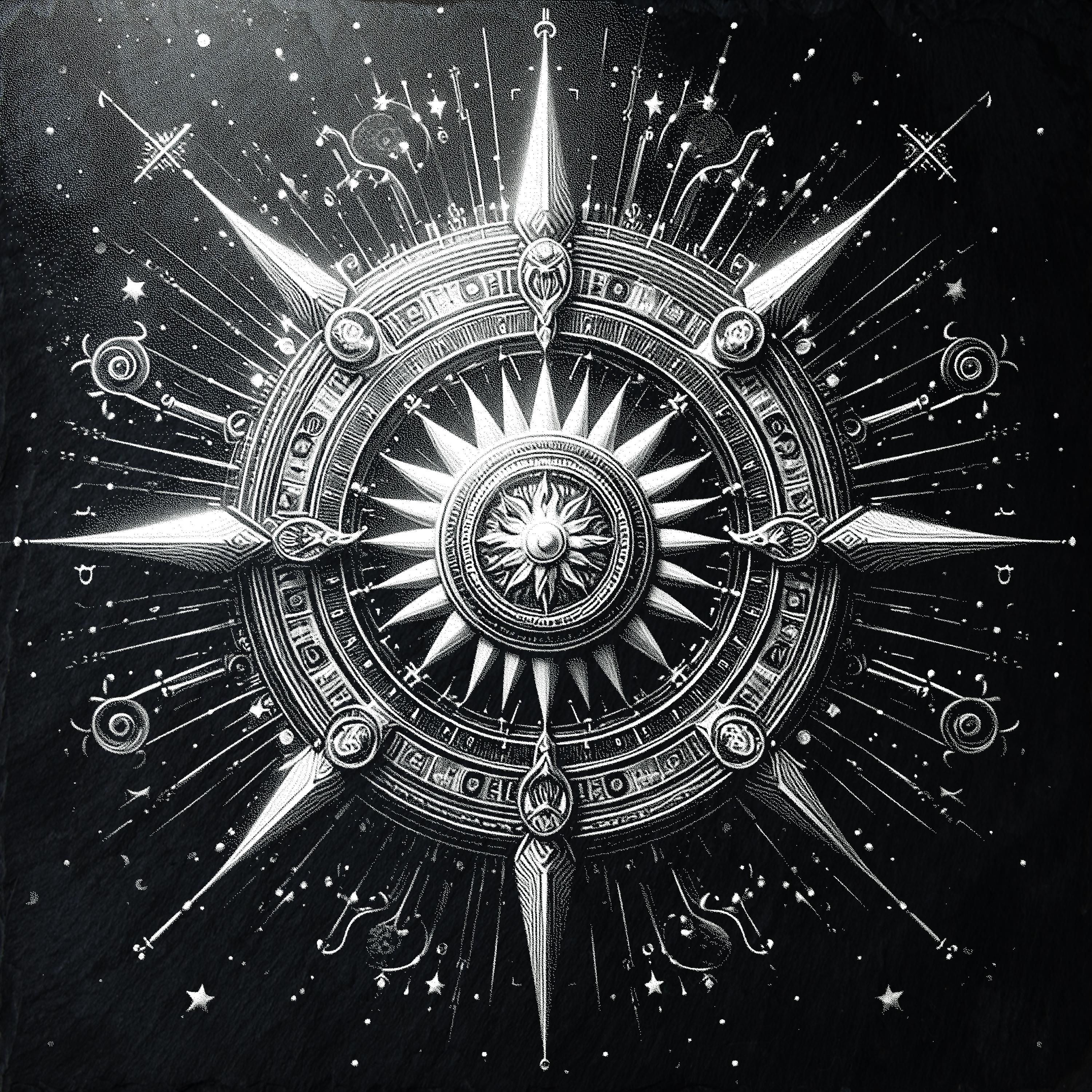 Set of 4 Astrological Symbol PNG Files for Laser Engraving - Sun, Moon ...