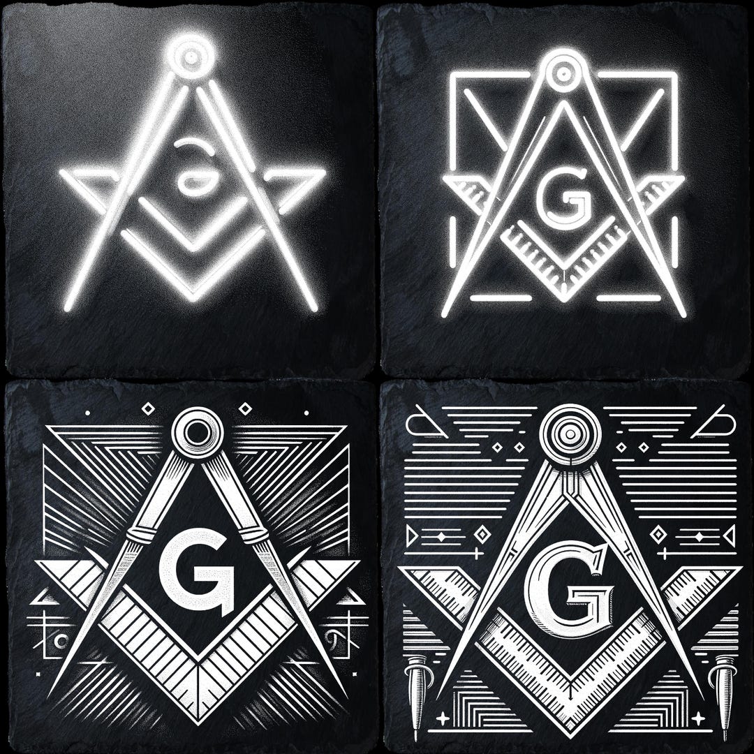 Masonic 4 Png Files for Laser Engraving CNC, CO2, Lightburn, Glowforge ...