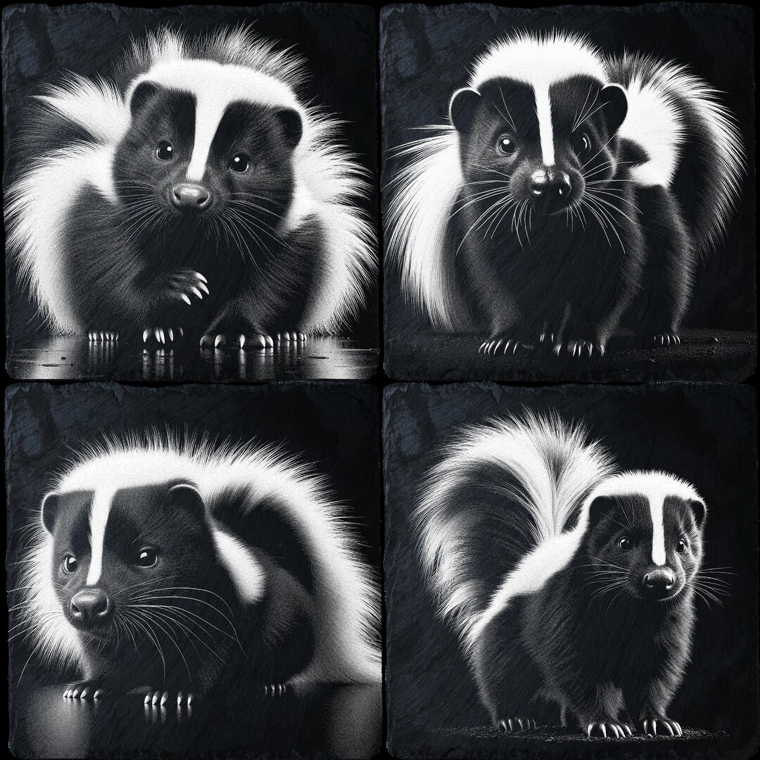 Skunk Themed PNG Files Set for CNC, CO2, Lightburn, Glowforge, Xtool ...