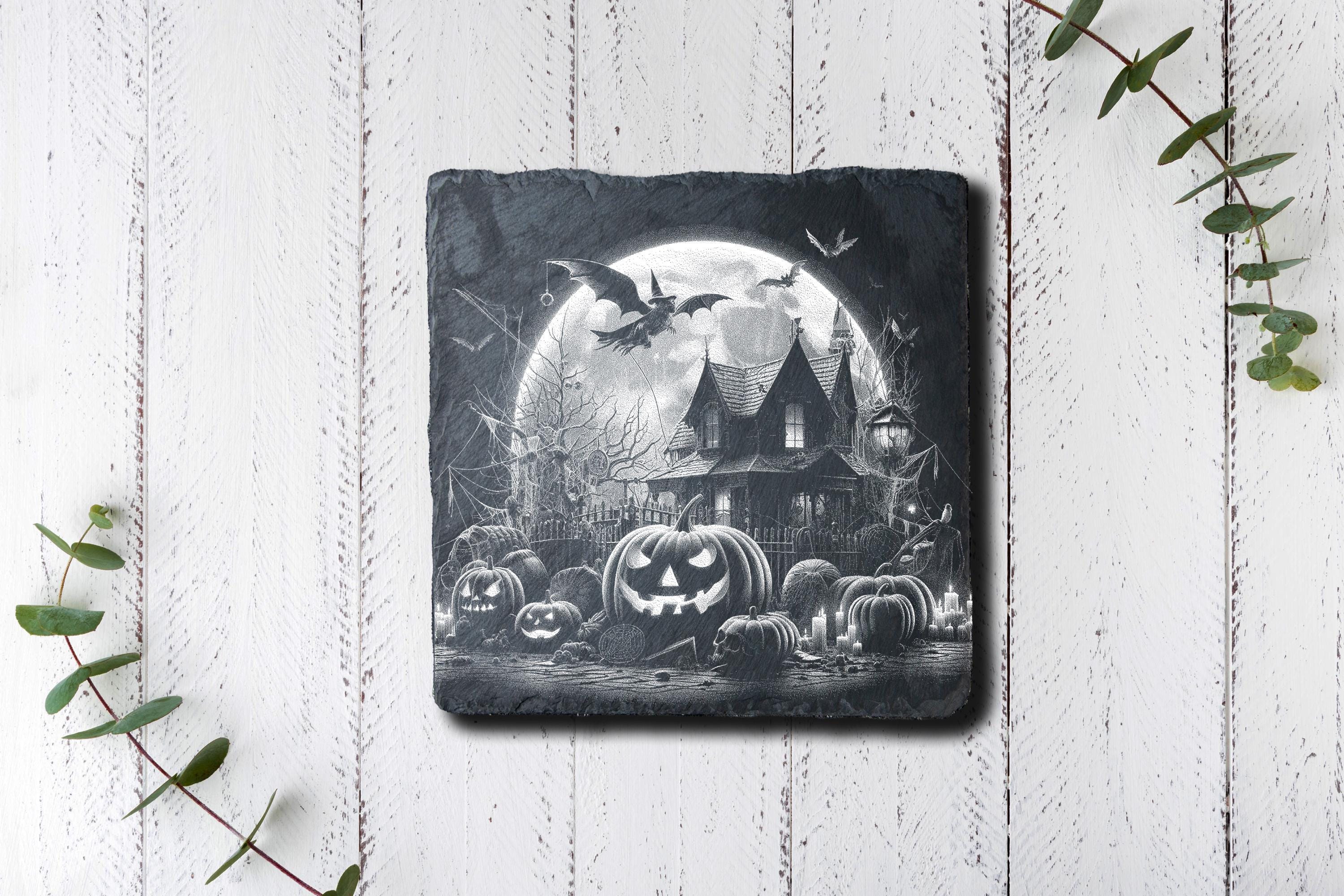 4 Bundle Halloween PNG for CNC Laser Engrave, Laser Burn, Glowforge ...
