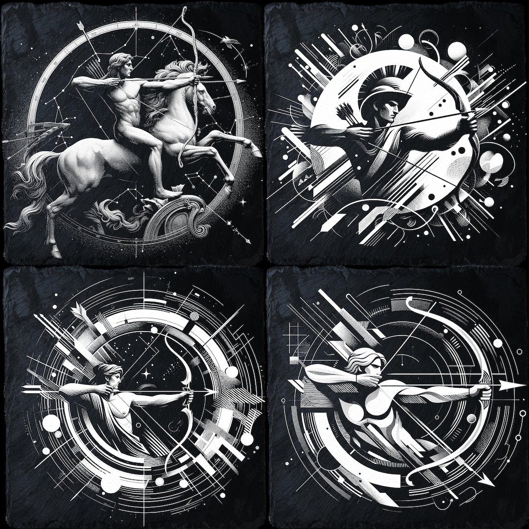 Sagittarius Constellation - 4 PNG Files for Slate Laser Engraving ...