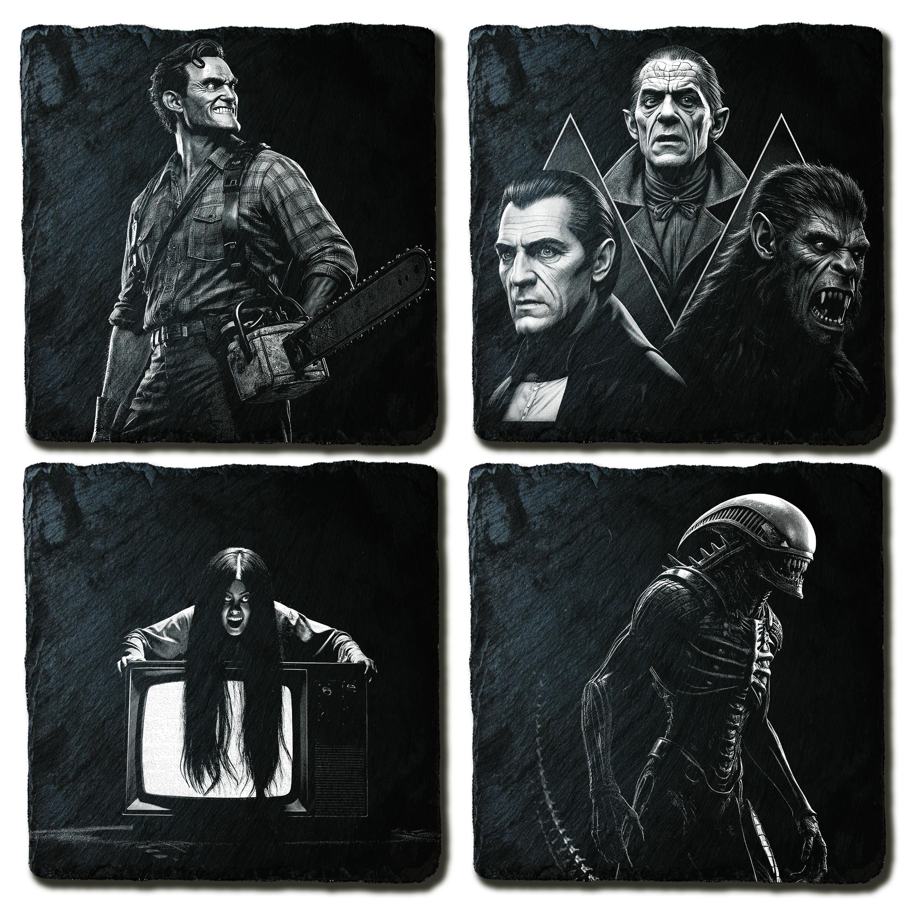 Cult Horror Icons Laser Engraving Bundle – 4 Ultra-detailed Black ...