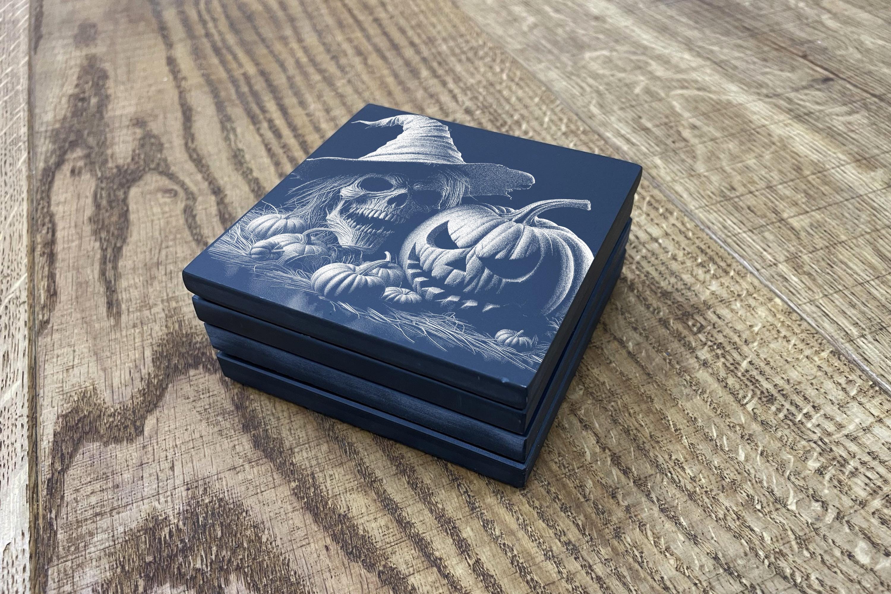 4 Bundle Halloween PNG for CNC Laser Engrave, Laser Burn, Glowforge ...