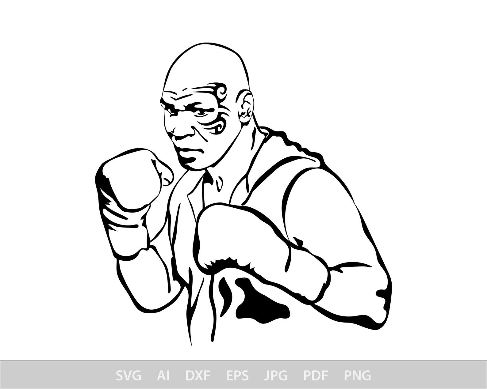 Mike Tyson Svg Boxing Svg Files For Cricut Boxer Dxf Cut | Etsy