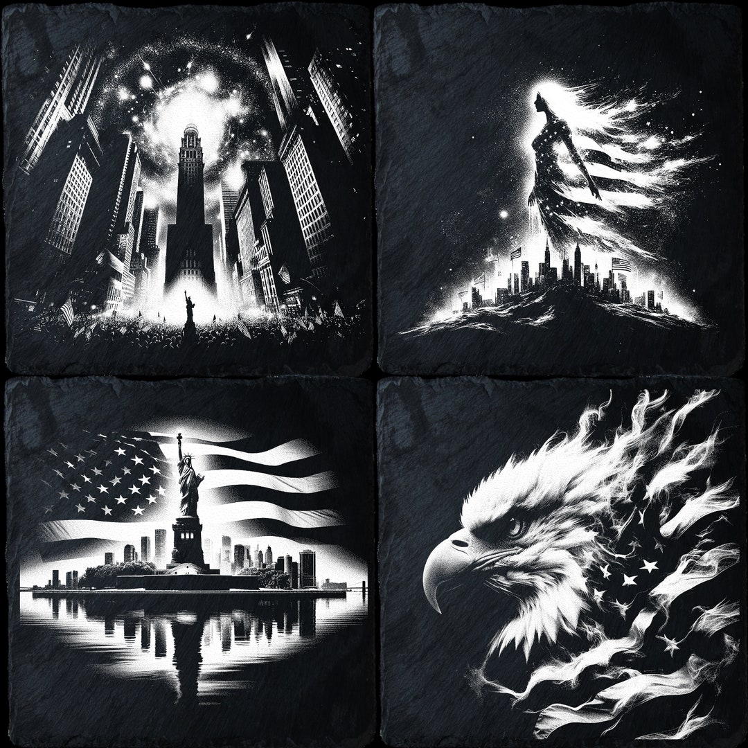 4 Independence Day Pack | Laser Files Bundle | Laser Burn PNG | Slate ...