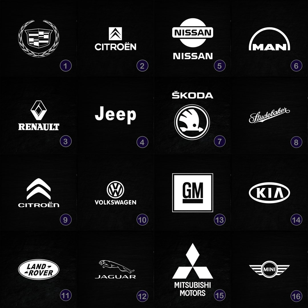 16 Slate Bundle Car Logo , Laser Ready PNG Files for Engraving, Slate ...