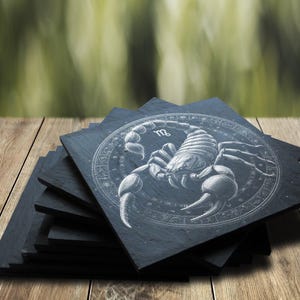 4 Scorpio PNG Files - Zodiac Art for Slate Laser Engraving - Astrology ...