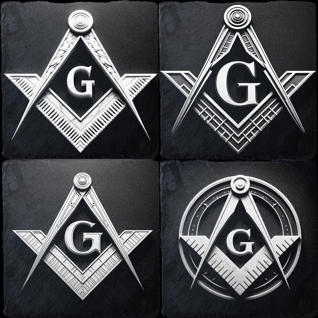 Masonic 4 Png Files for Laser Engraving CNC, CO2, Lightburn, Glowforge ...