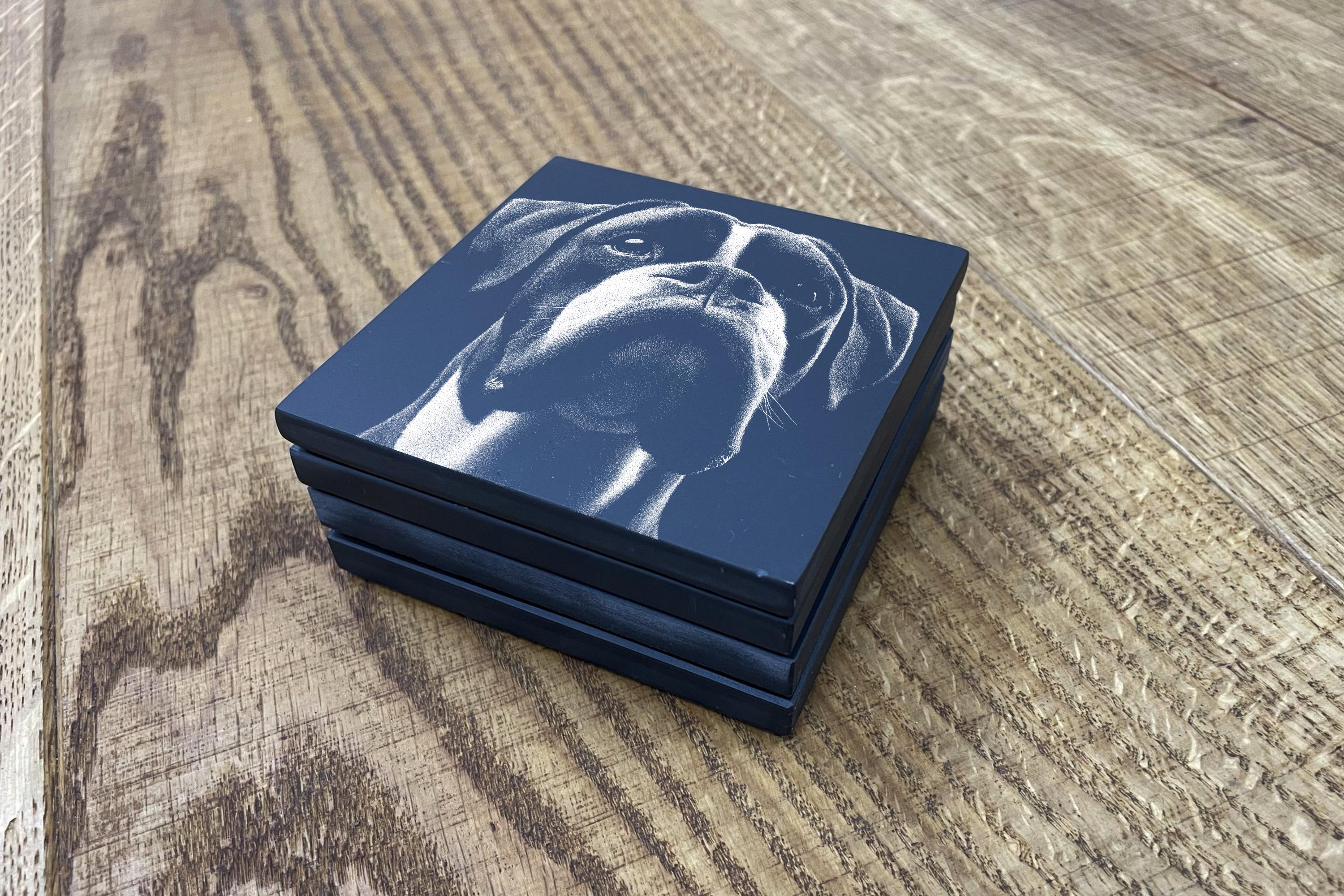 Boxer Dog 4 PNG Files for Laser Engraving - CNC, CO2, Lightburn ...