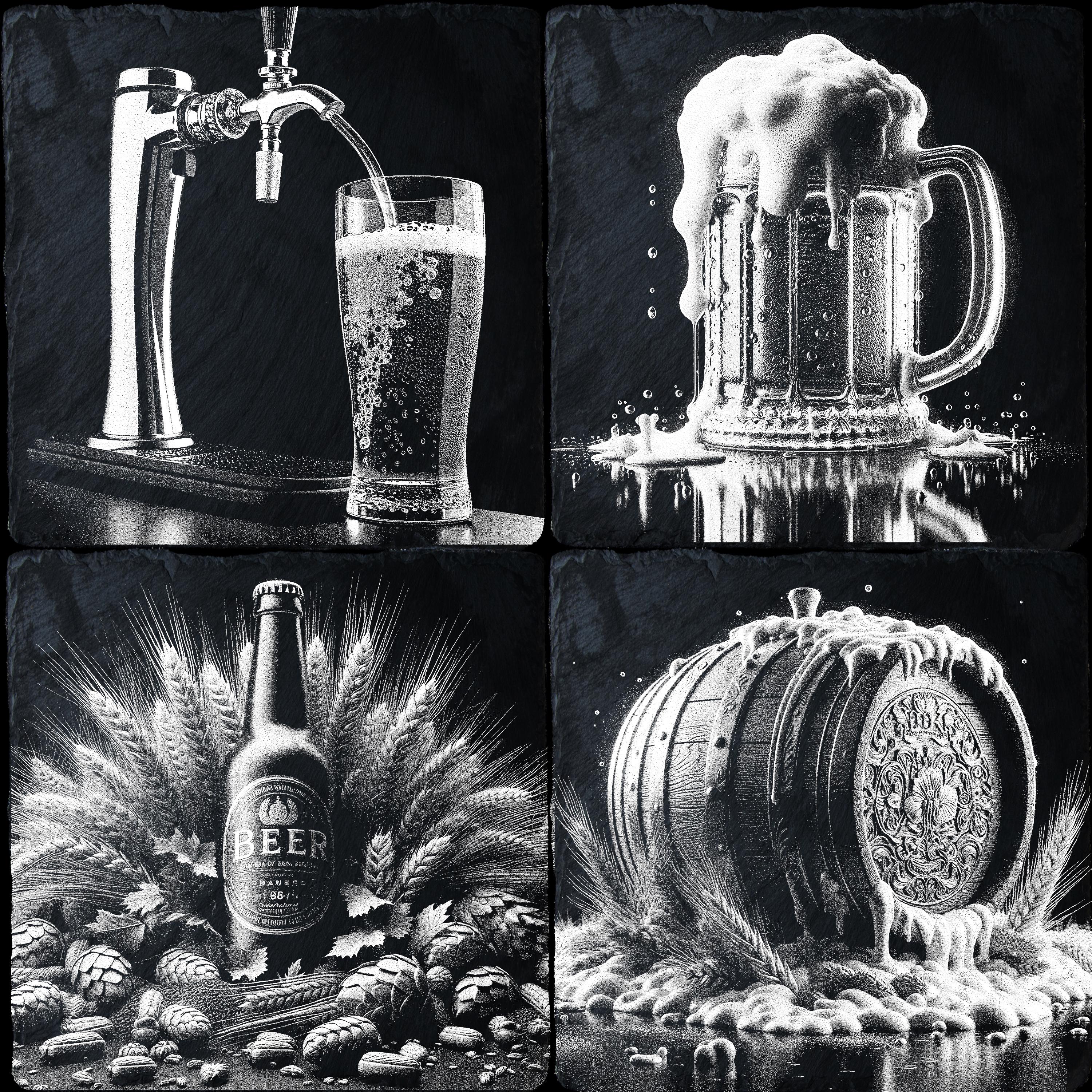 Set of 4 Beer PNG Files for Laser Engraving | Brewery, Mug, Tap ...