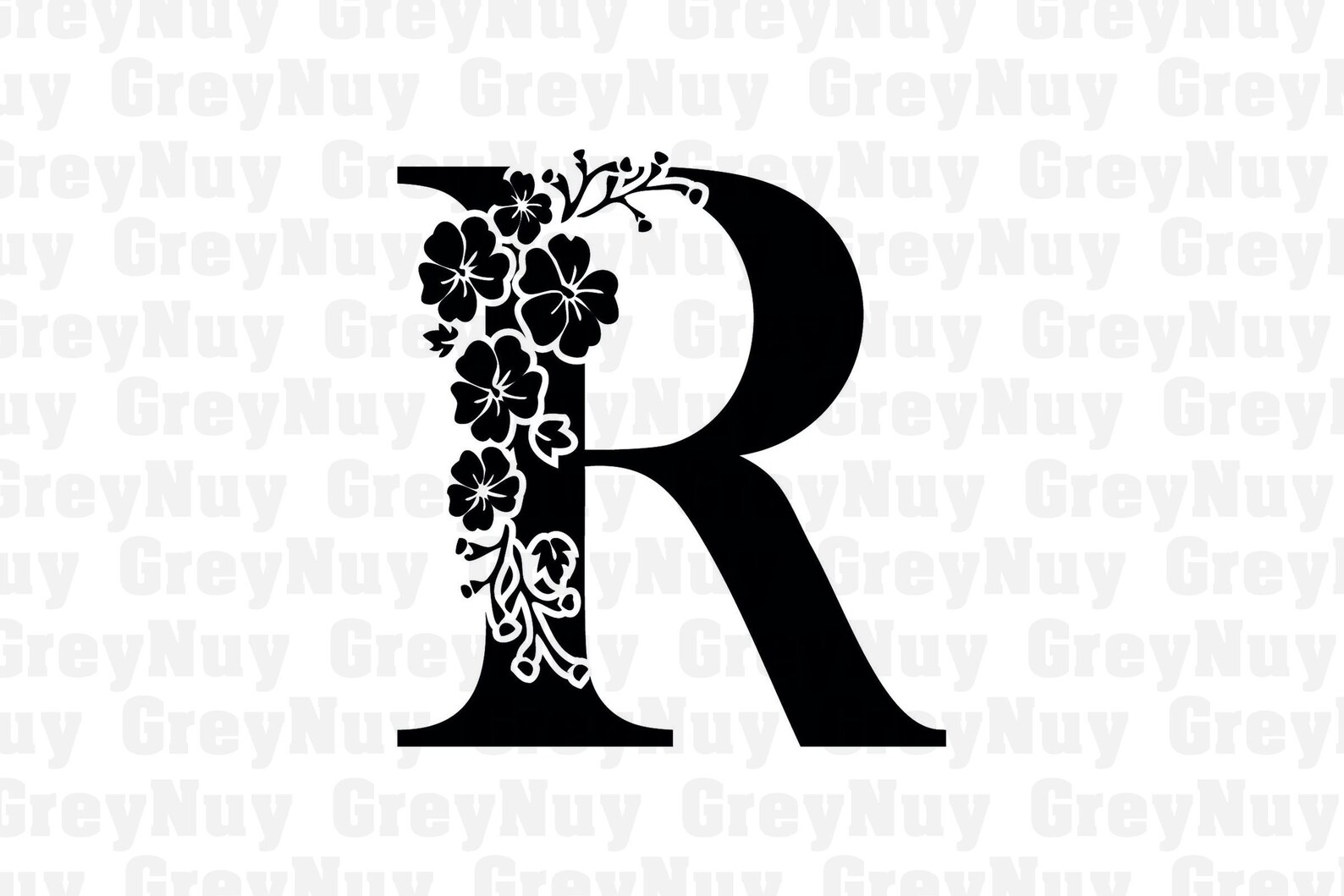 Botanical Alphabet Svg Flower Svg Files for Cricut Floral - Etsy