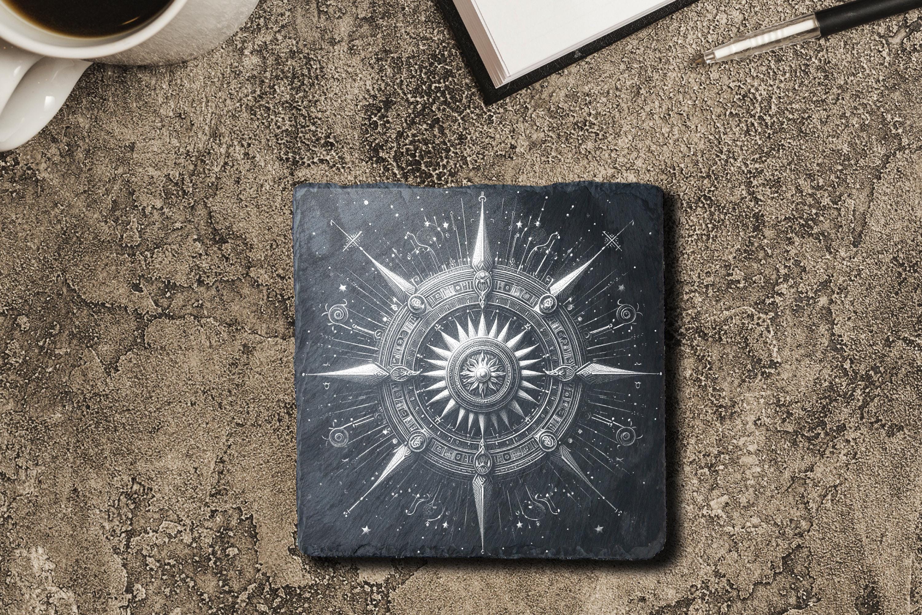 Set of 4 Astrological Symbol PNG Files for Laser Engraving - Sun, Moon ...