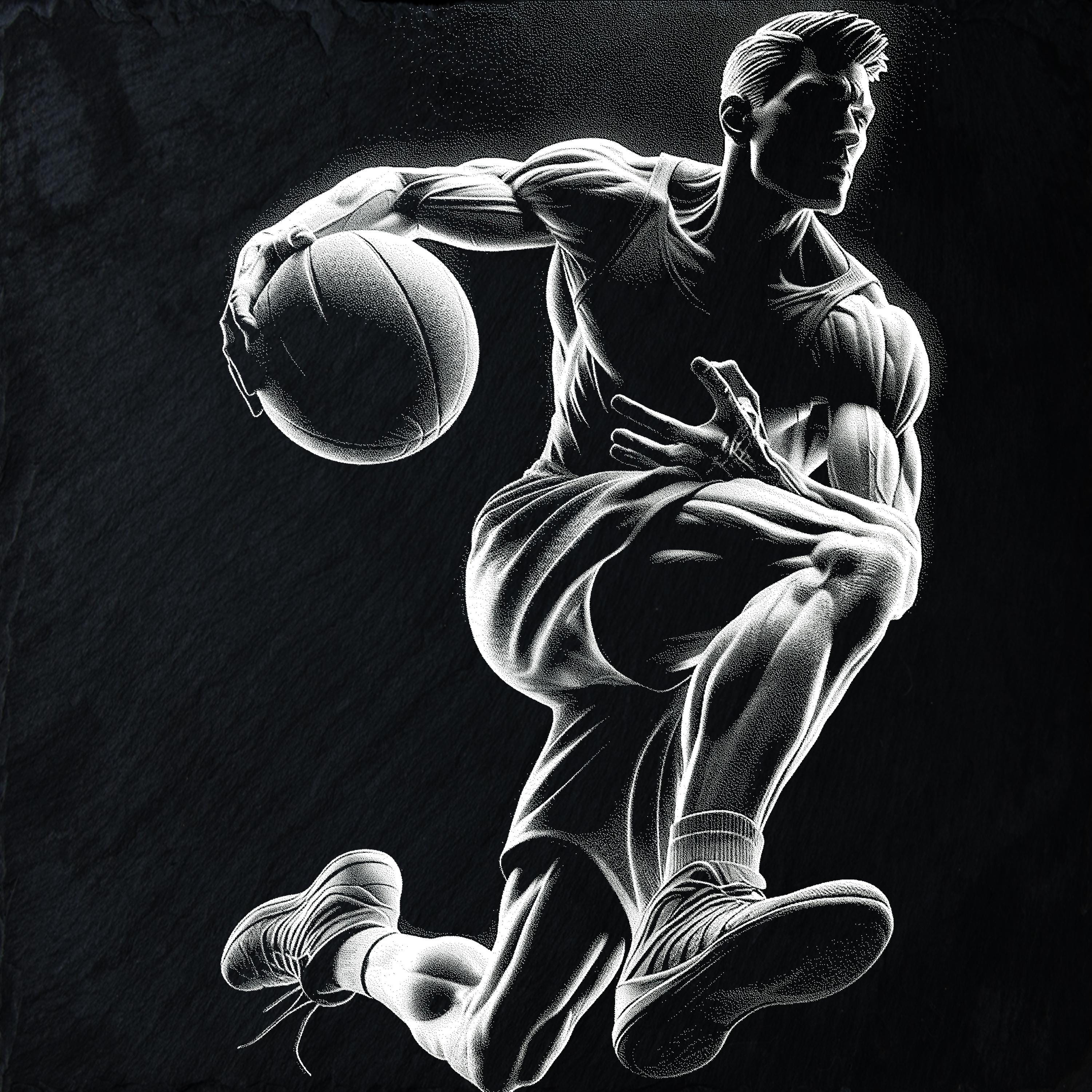 Basketball Laser Engraving PNG Files Set of 4 | CNC DIY Sports Art for ...