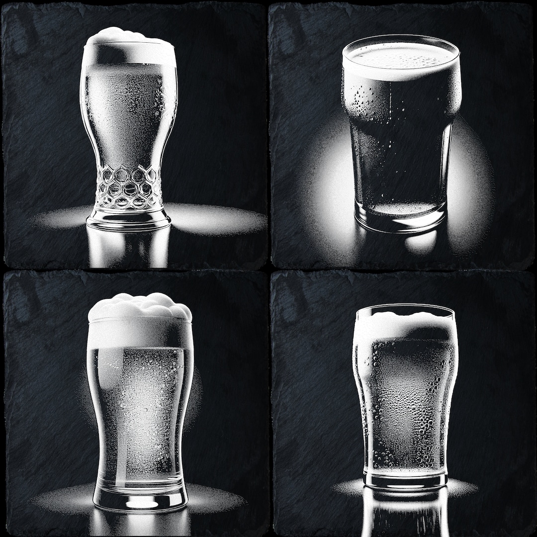 4 Beer Pack | Laser Files Bundle | Laser Burn PNG | Slate Engraving ...