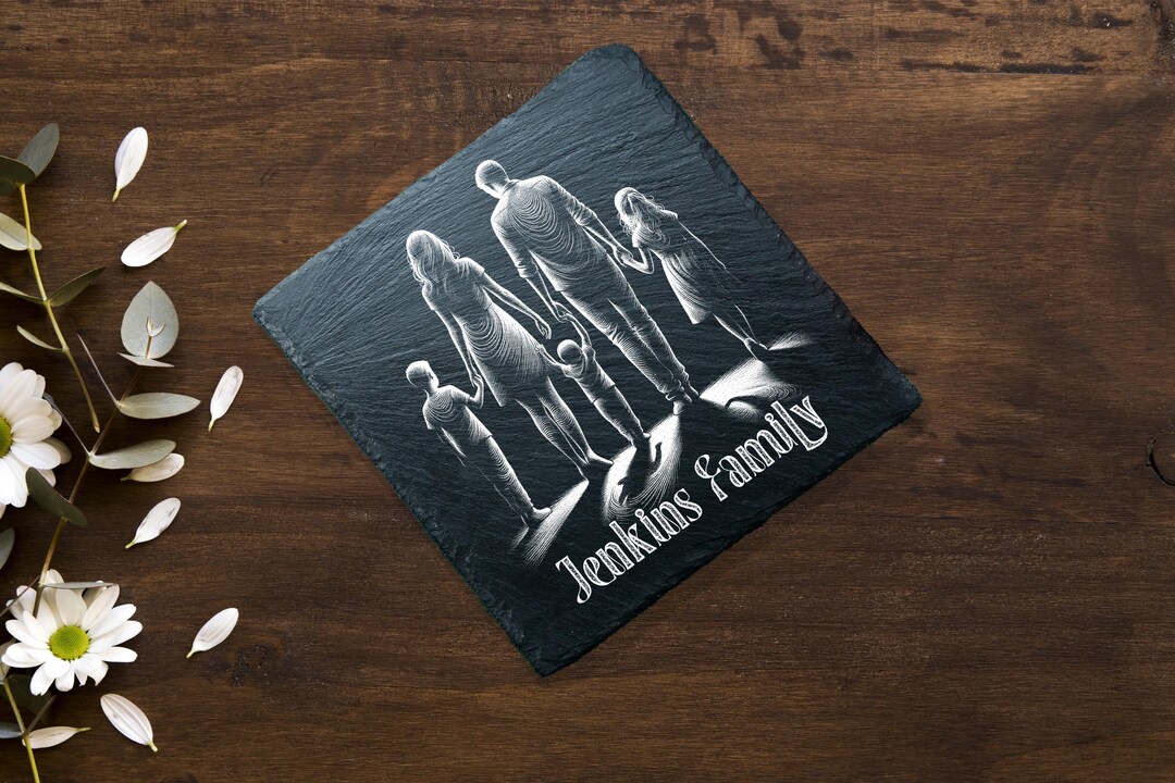 Family Surname Customizable PNG File for Laser Engraving on Slate ...